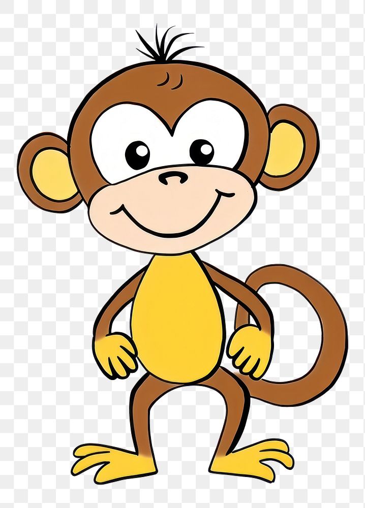 PNG Monkey cartoon drawing animal | Free PNG - rawpixel