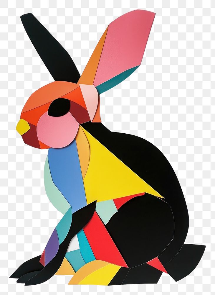 PNG Cut paper collage bunny | Premium PNG - rawpixel