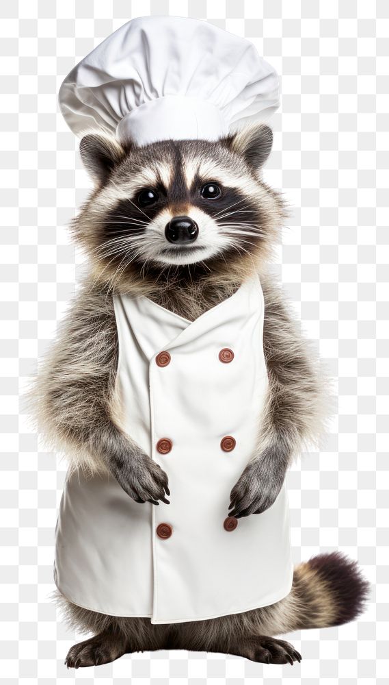 PNG Raccoon mammal animal chef | Free PNG - rawpixel