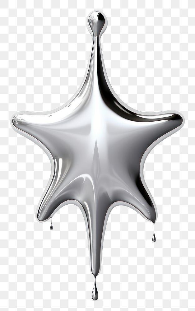 PNG Dripping star silver metal | Free PNG - rawpixel