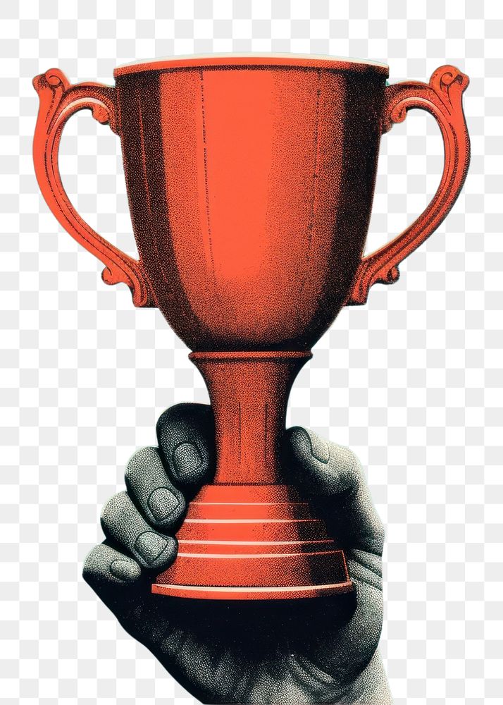 PNG Trophy holding achievement technology. | Premium PNG - rawpixel