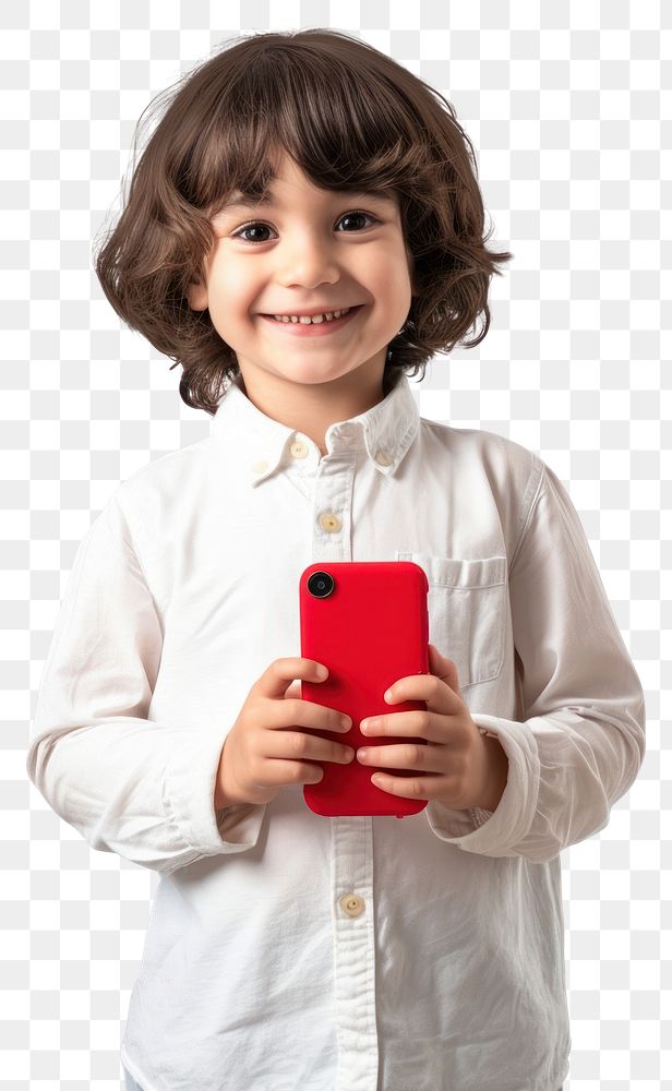 PNG Child holding phone portrait | Premium PNG - rawpixel