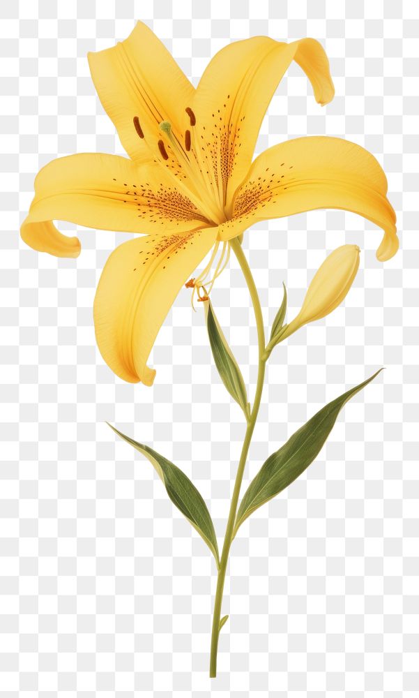 PNG Real Pressed yellow lily | Premium PNG - rawpixel