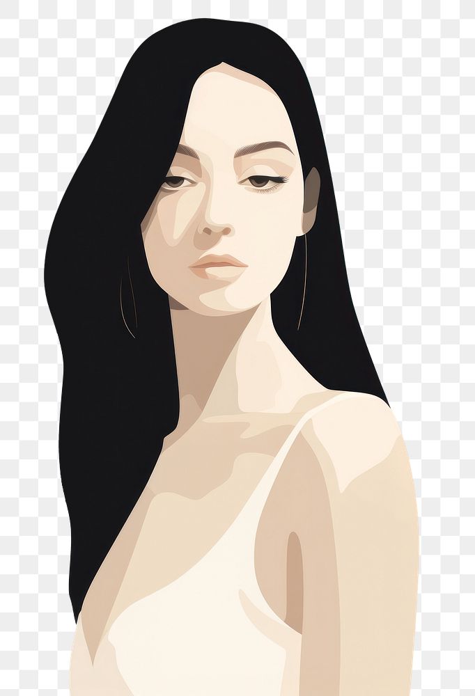 PNG Woman portrait drawing sketch. | Free PNG - rawpixel