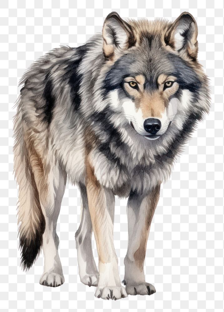 PNG Wolf embroidery style mammal | Premium PNG - rawpixel