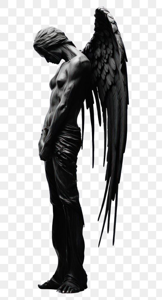 PNG Photography angel sculpture monochrome | Free PNG - rawpixel