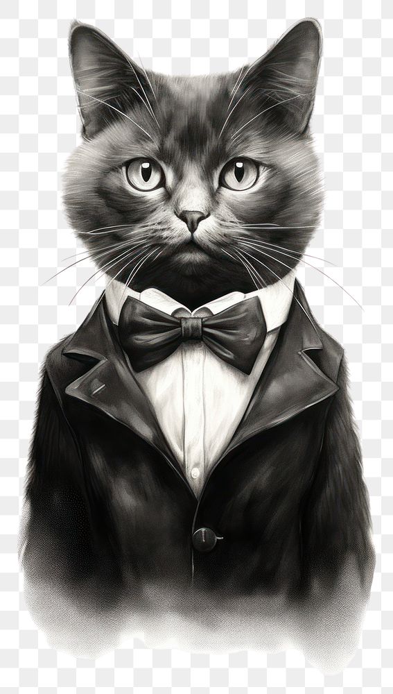 PNG Cat drawing portrait animal | Free PNG - rawpixel