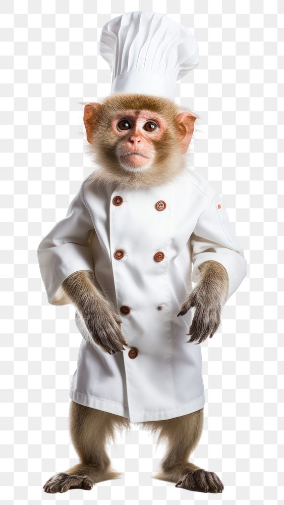 PNG Monkey mammal animal chef. | Free PNG - rawpixel