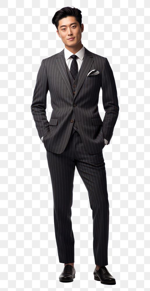PNG Asian man pinstripe suit | Premium PNG - rawpixel