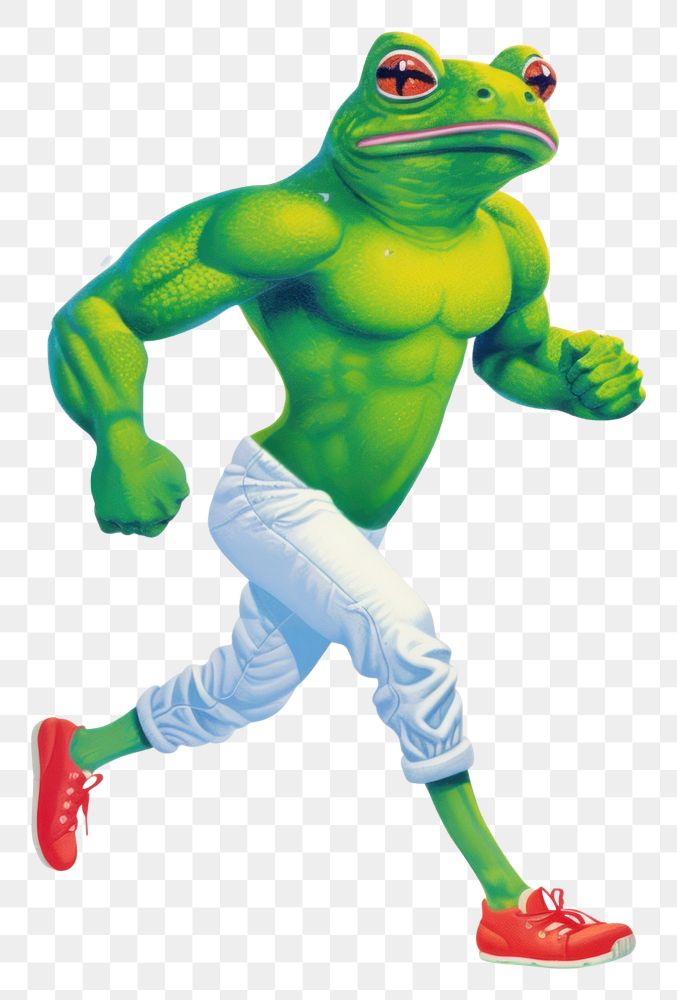 PNG cartoon muscular Frog wear | Premium PNG - rawpixel