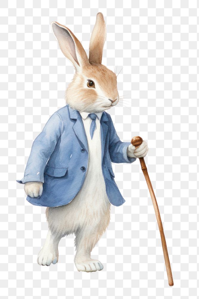 PNG Rabbit figurine standing animal | Premium PNG - rawpixel