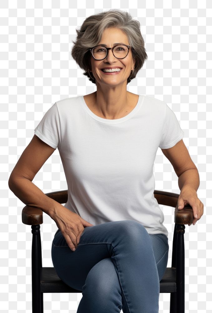 PNG Senior short hair woman | Free PNG - rawpixel