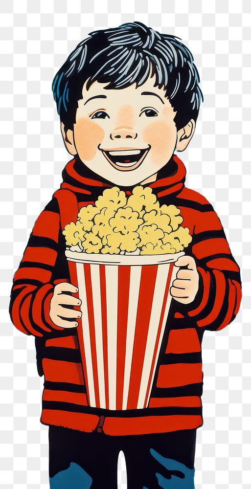 PNG Boy holding popcorn nature | Free PNG - rawpixel