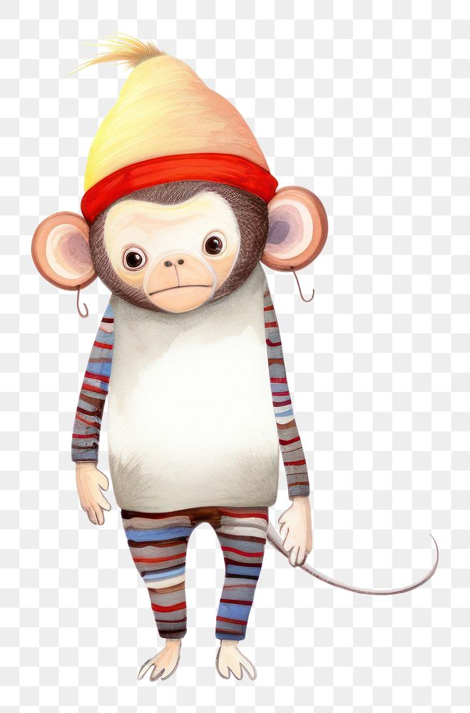 PNG Monkey wear hat cartoon | Free PNG - rawpixel