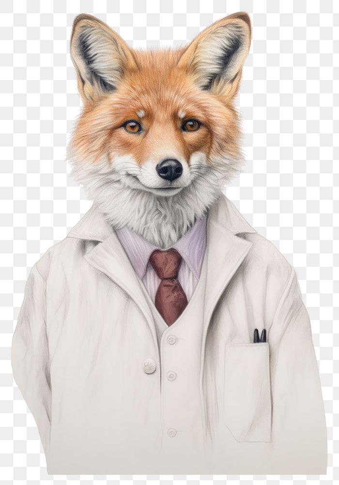 PNG Fox character wearing doctor | Free PNG - rawpixel