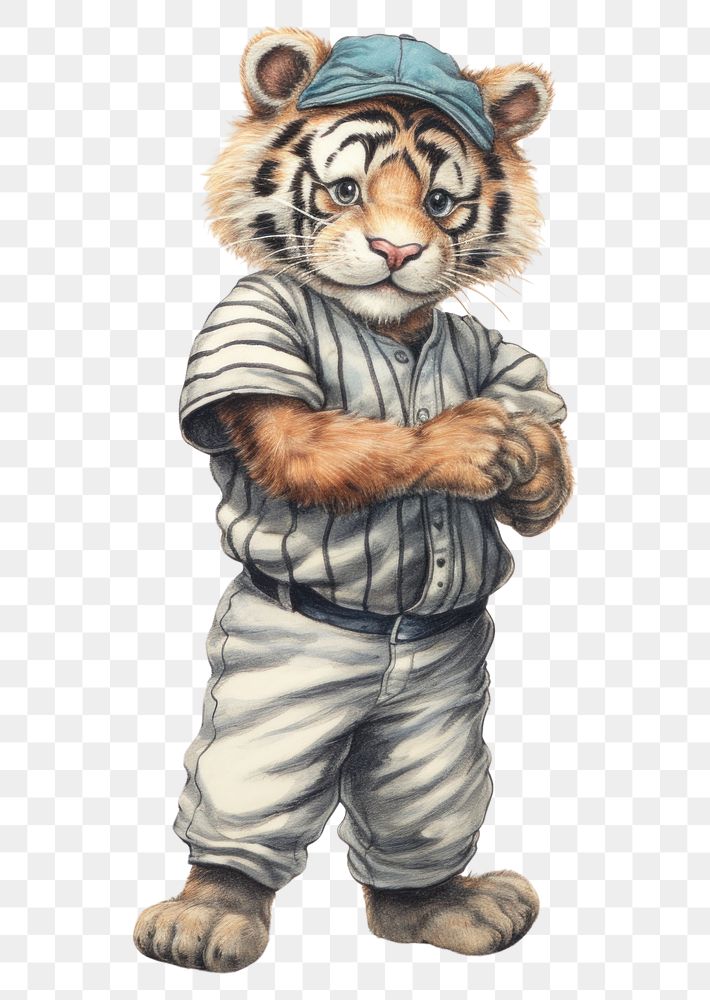 PNG Tiger character playing baseball | Free PNG - rawpixel