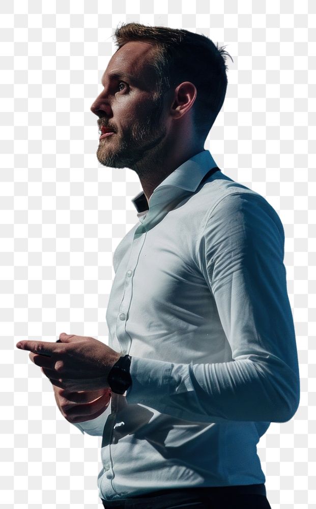 PNG Man standing presenting project | Free PNG - rawpixel