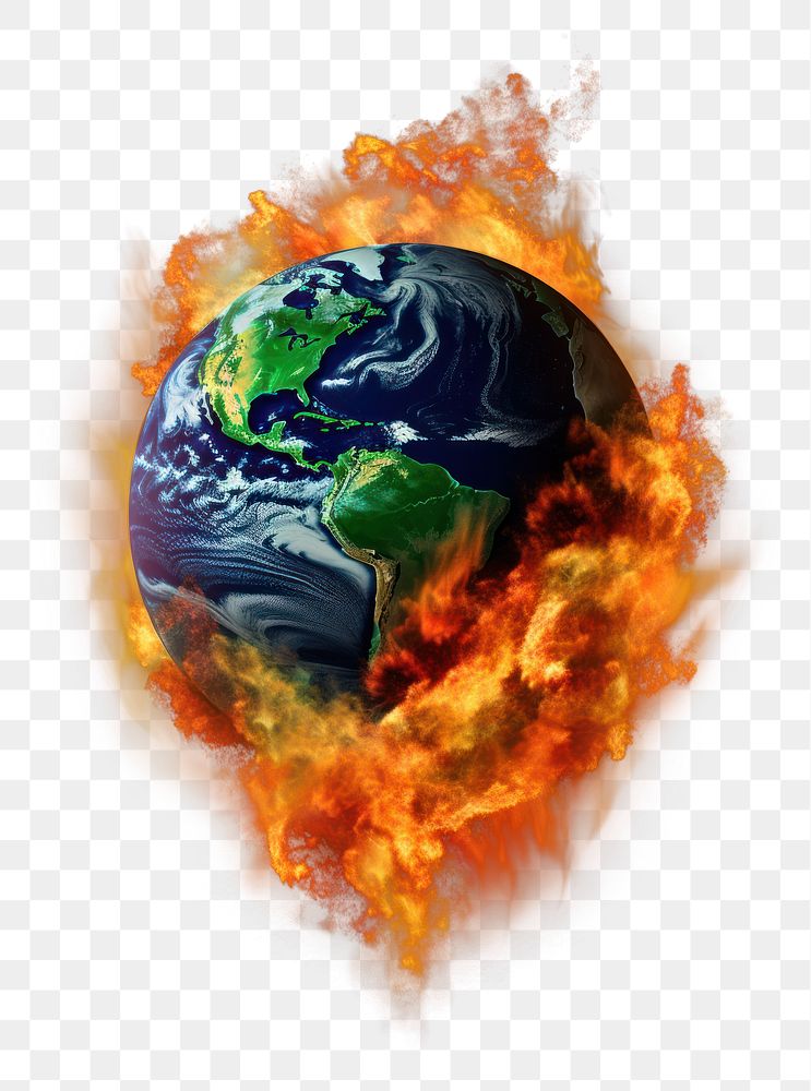PNG world fire planet space | Premium PNG - rawpixel