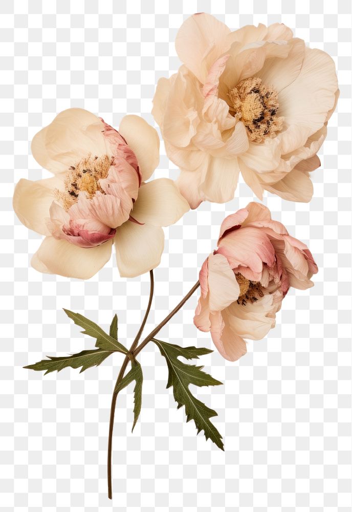 PNG Real Pressed peony flowers | Premium PNG - rawpixel