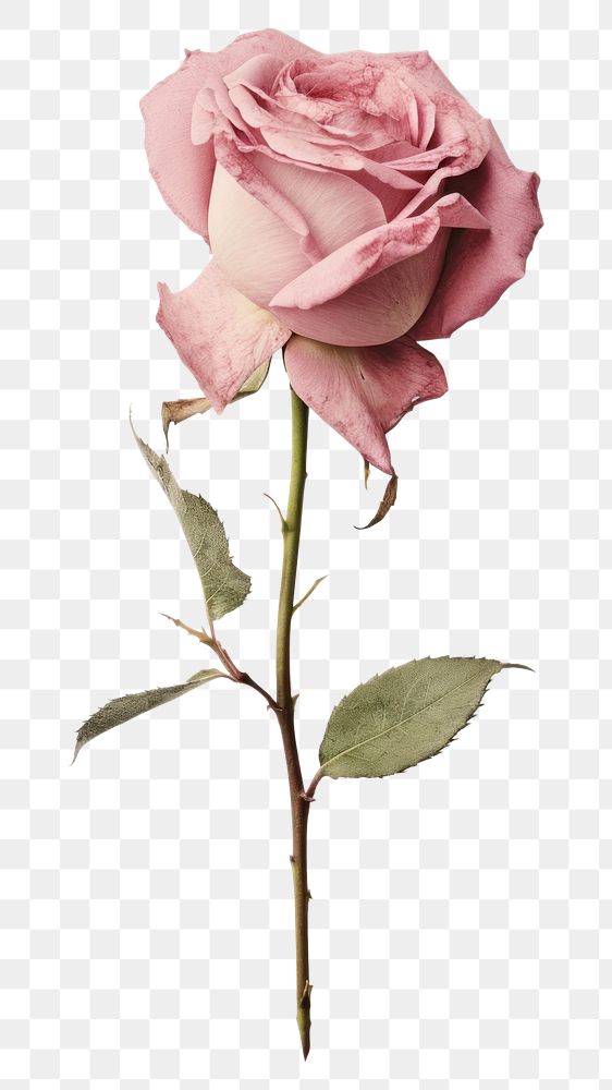 PNG Real Pressed pink rose | Premium PNG - rawpixel