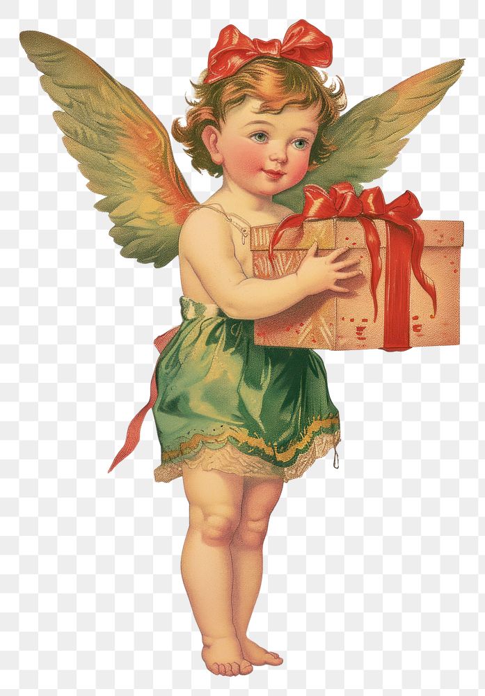 PNG Portrait angel paper gift. | Premium PNG - rawpixel