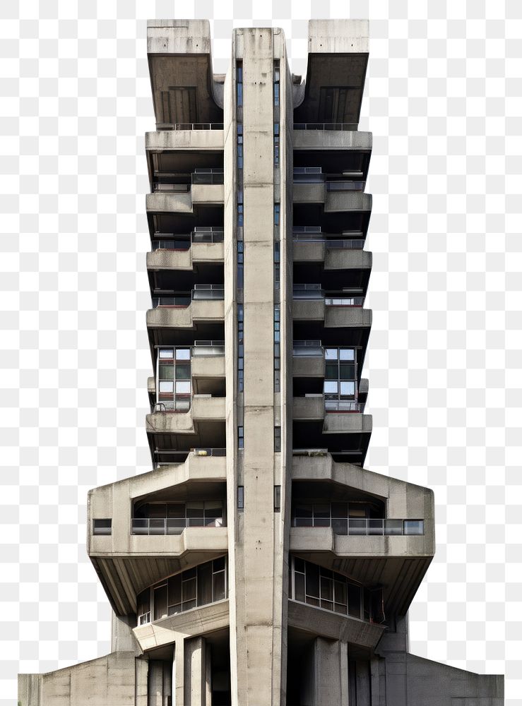 PNG Brutalist skyscraper architecture building | Premium PNG - rawpixel