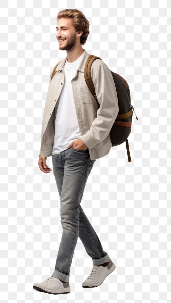 PNG happy university student walking | Premium PNG - rawpixel