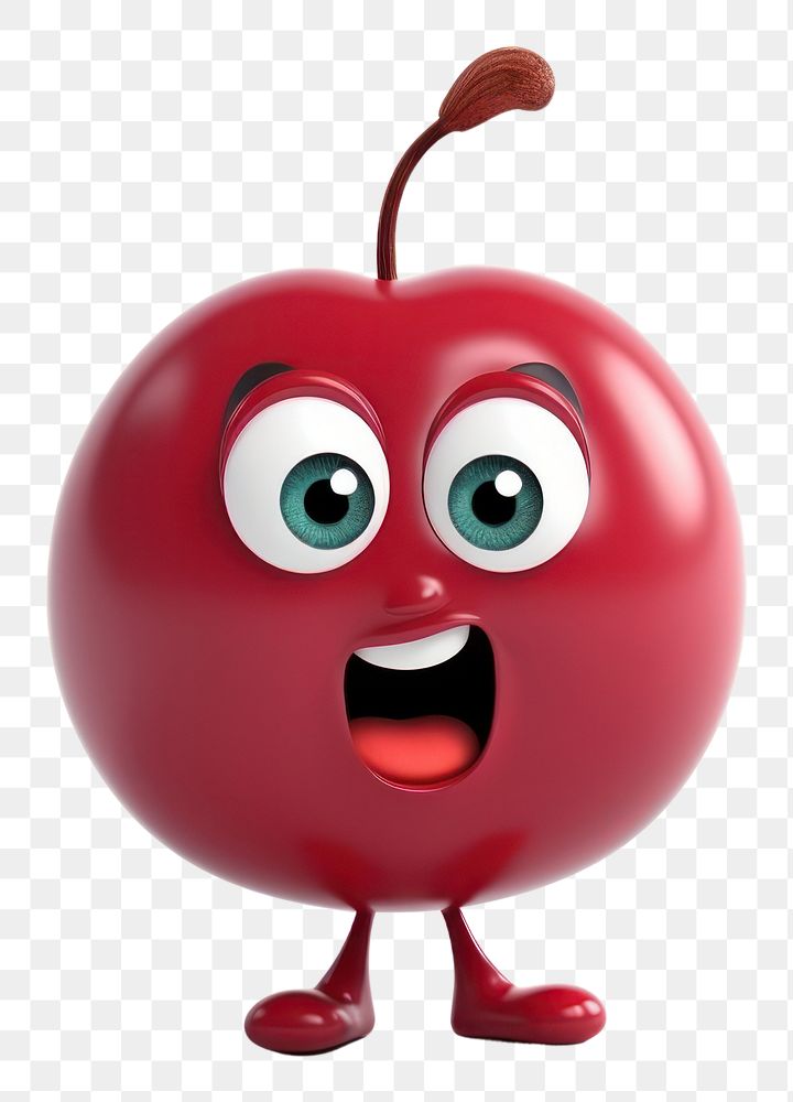 PNG Cherry cartoon fruit face. | Premium PNG - rawpixel