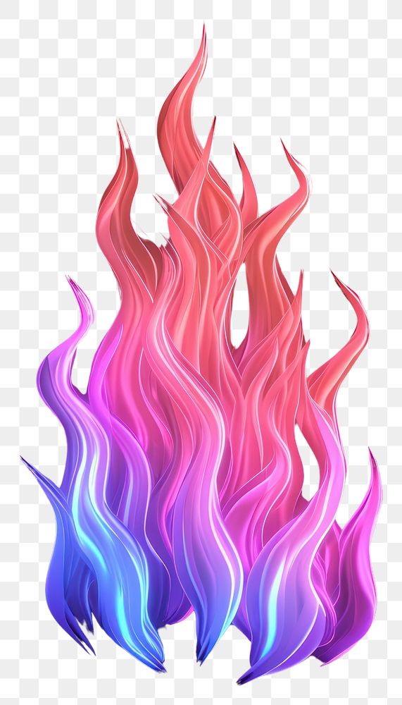 PNG 3D render neon fire | Free PNG - rawpixel