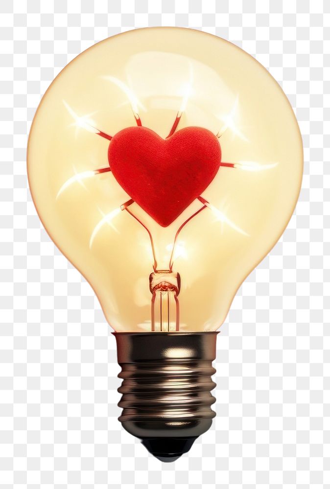PNG Light bulb heart icon | Free PNG - rawpixel