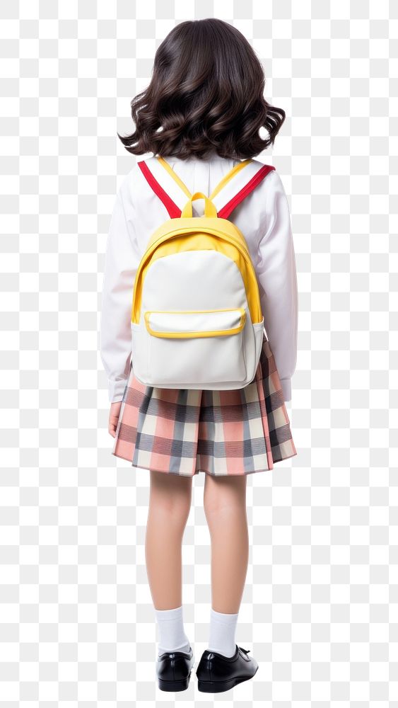 PNG Asian school girl backpack | Free PNG - rawpixel