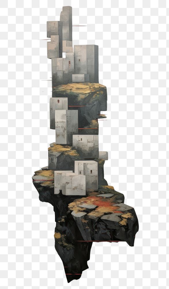 PNG Rock castle outdoors painting | Premium PNG - rawpixel