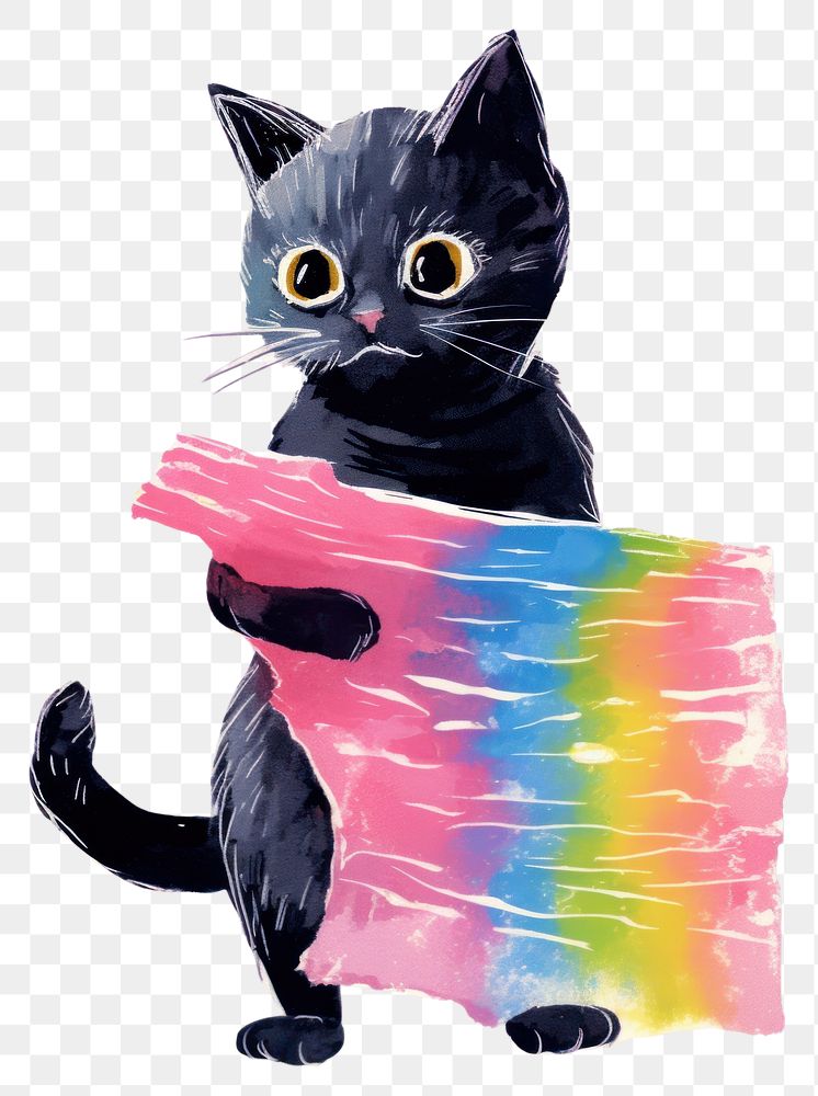 PNG Cute cat reading book | Free PNG - rawpixel