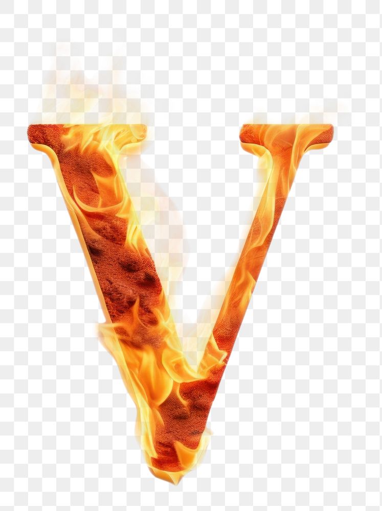 Burning letter V fire glowing | Free PNG - rawpixel