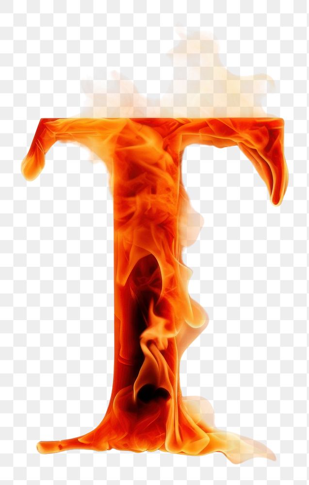 Burning letter T fire burning | Premium PNG - rawpixel