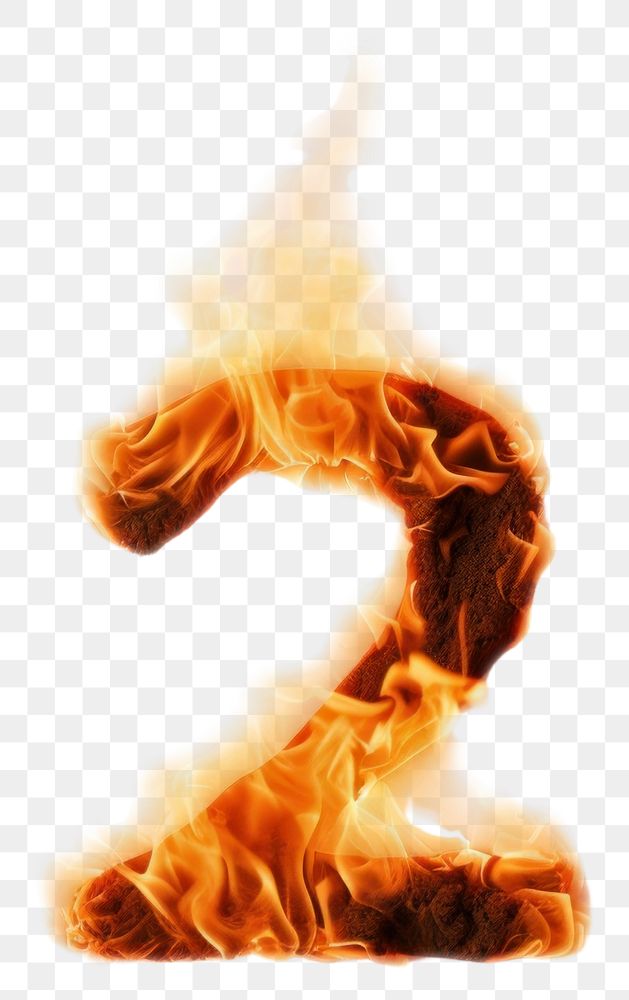 Burning number 2 fire glowing | Free PNG - rawpixel