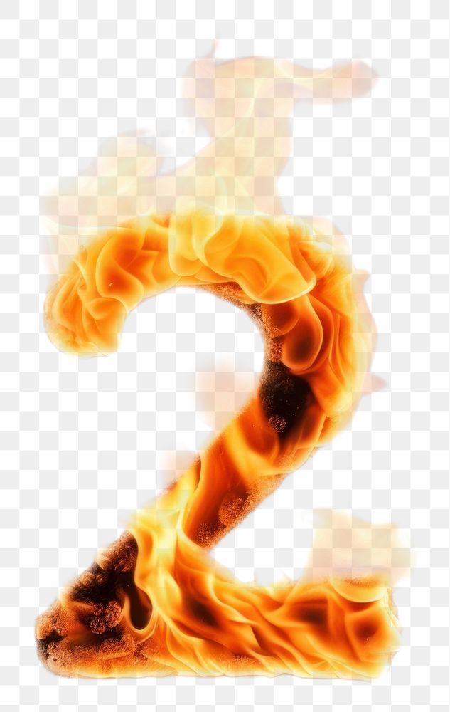Burning number 2 fire glowing | Free PNG - rawpixel