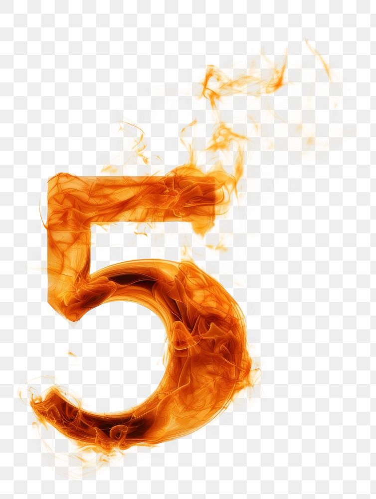 Burning number 5 abstract burning | Premium PNG - rawpixel