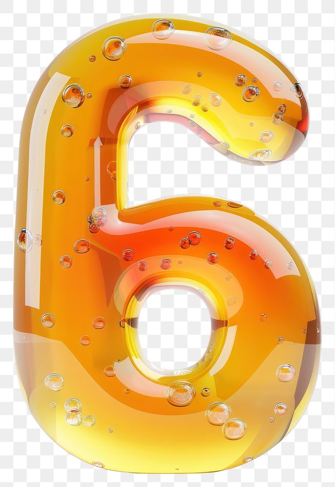 Number 6 number yellow symbol. | Premium PNG - rawpixel