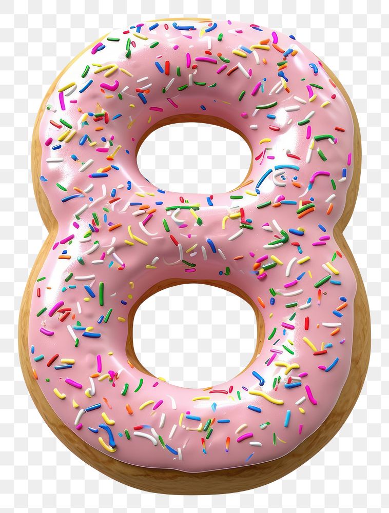 PNG Cute Donut Number Shaped | Free PNG - rawpixel
