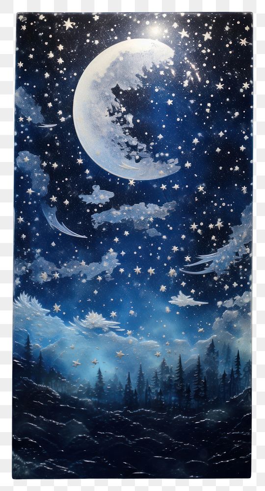 PNG Night sky glass fusing | Free PNG - rawpixel