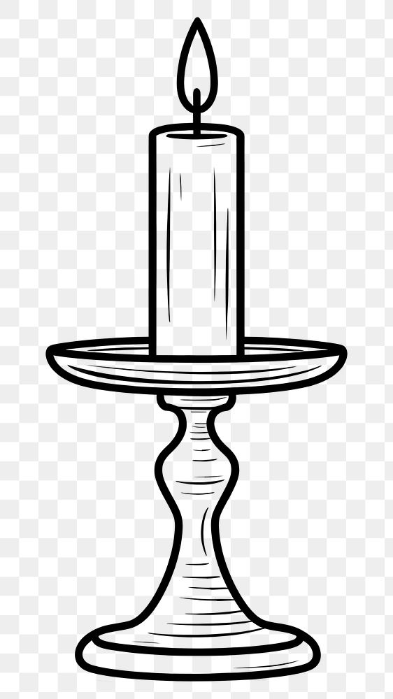 PNG Candle holder sketch line | Premium PNG - rawpixel