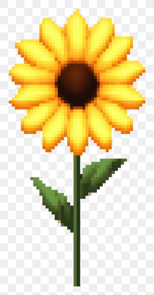 PNG Sunflower flower pixel plant | Free PNG - rawpixel