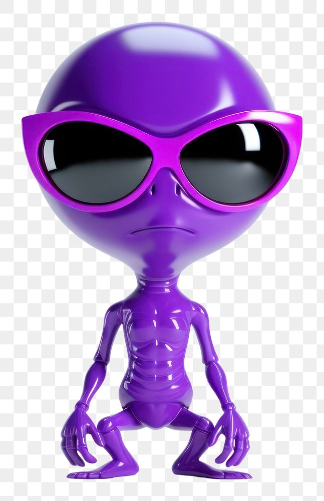 PNG aliens purple sunglasses cartoon. | Premium PNG - rawpixel