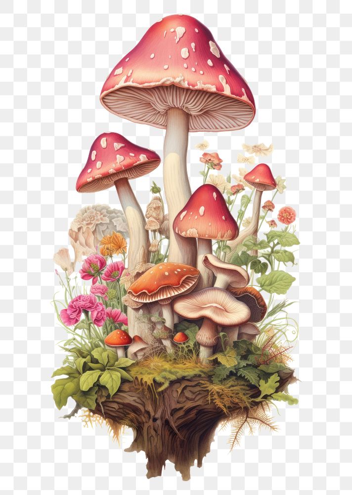 PNG Mushroom watercolor frame fungus | Premium PNG - rawpixel