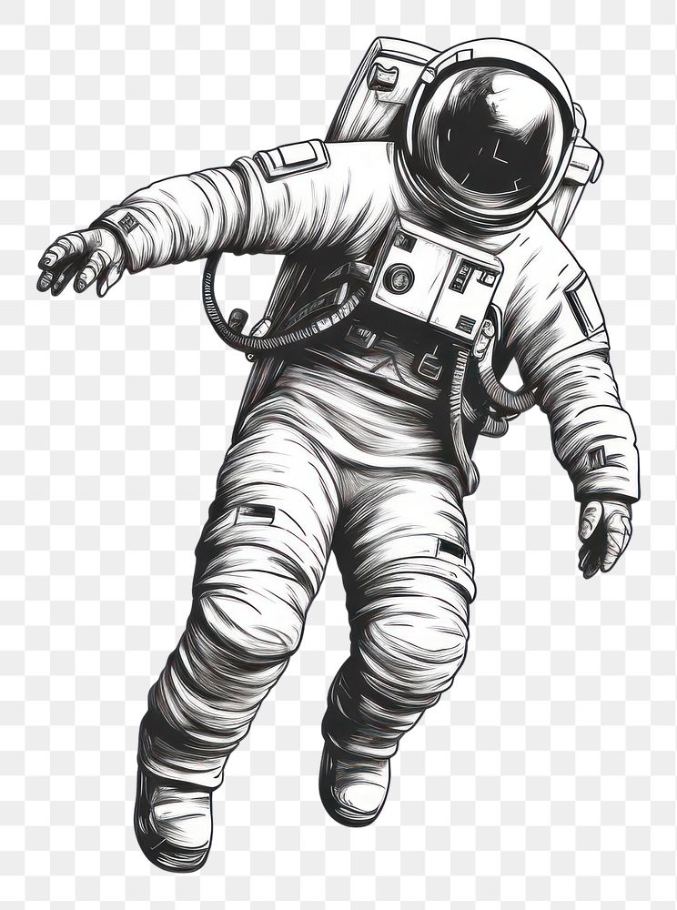 PNG Astronaut drawing sketch illustrated. | Premium PNG - rawpixel