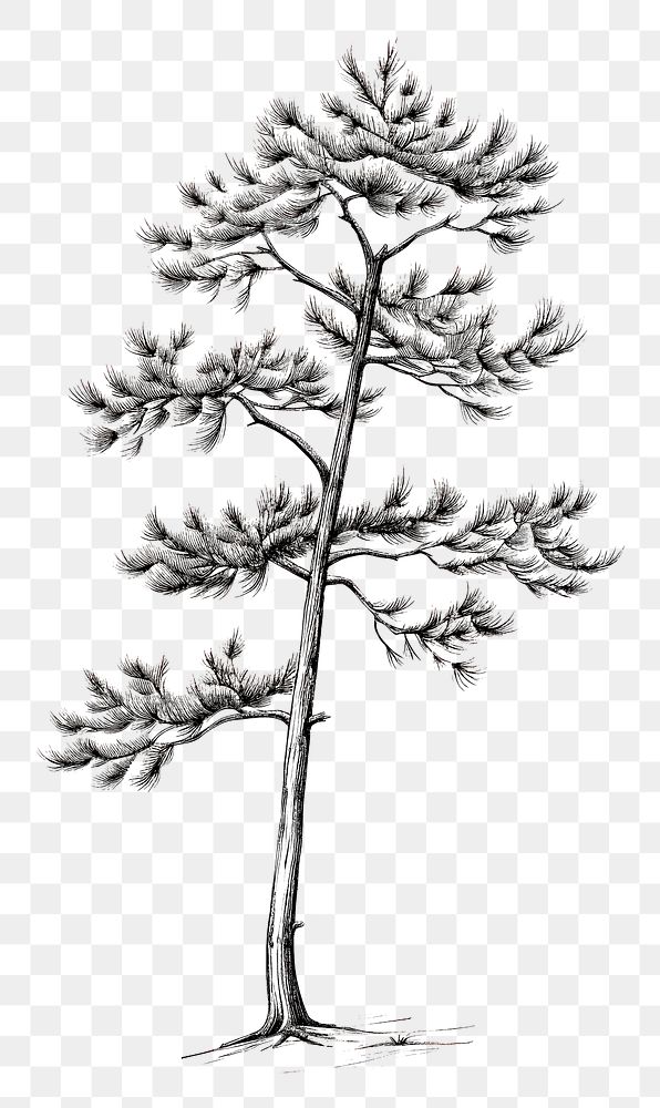 PNG Pine tree drawing sketch | Free PNG - rawpixel