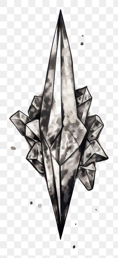 PNG Crystal drawing creativity arrowhead. | Premium PNG - rawpixel
