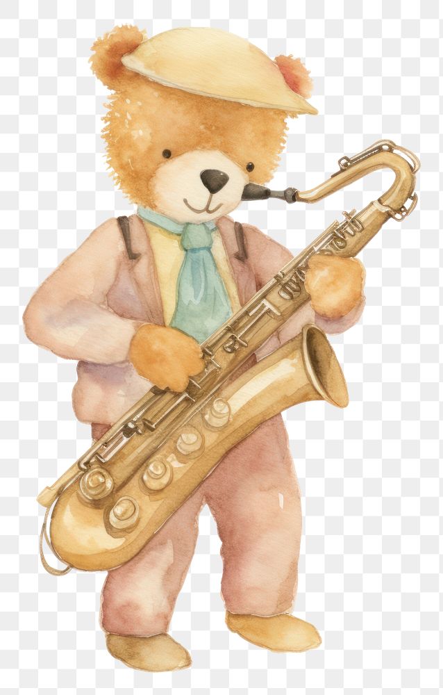 PNG Teddy bear saxophone cute | Premium PNG - rawpixel