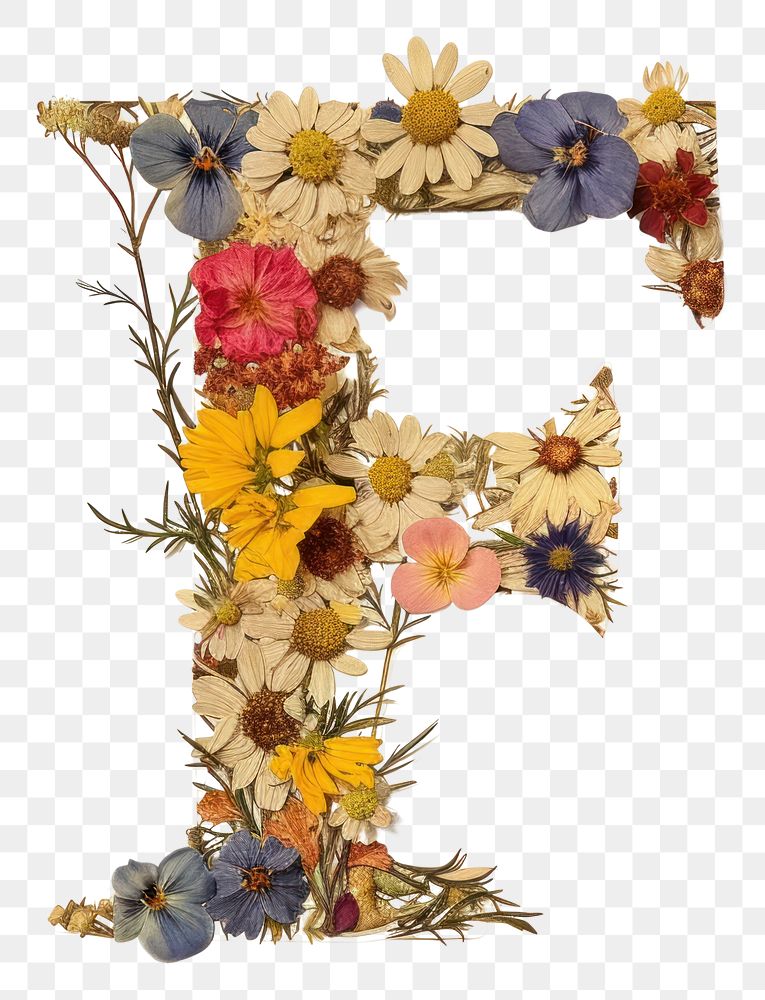 PNG Alphabet F font flower | Premium PNG - rawpixel